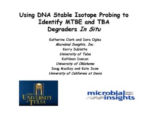 IPEC 2013 USING DNA STABLE ISOTOPE PROBING TO IDENTIFY MTBE & TBA ...